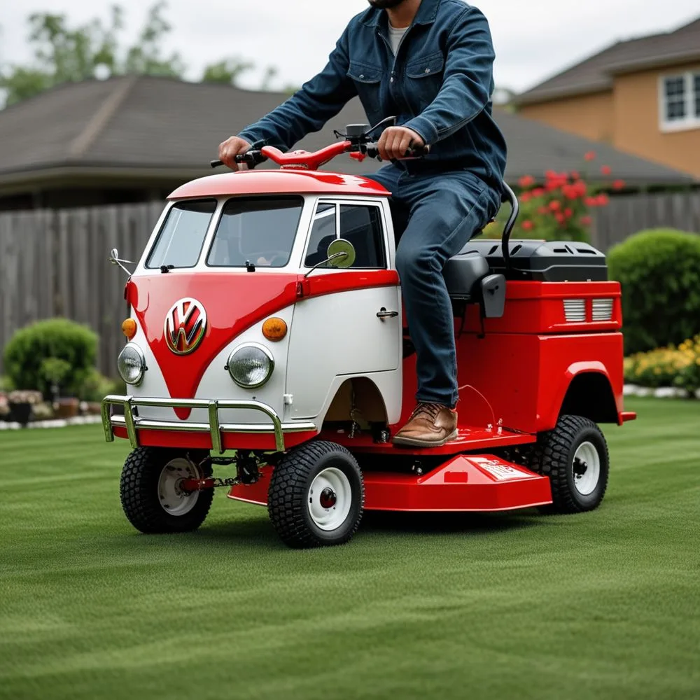 Exploring the Fascinating World of Volkswagen Bus Mowers: Nostalgia ...